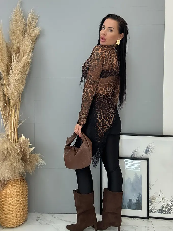 Šifónová leopardia blúzka VELANA | Starstyle.sk